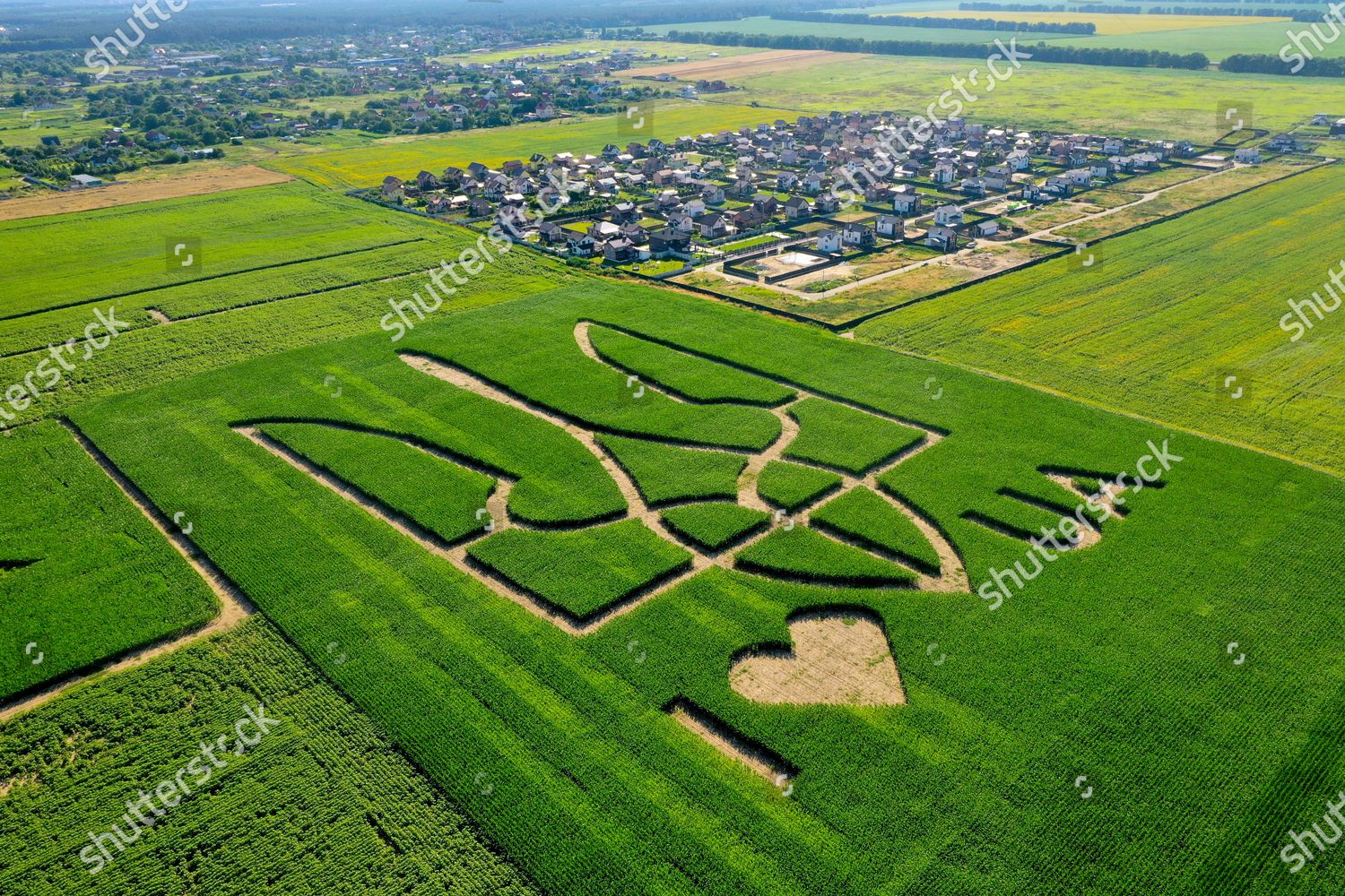 Aerial Image Shows Ukraines Largest Tryzub Editorial Stock Photo ...