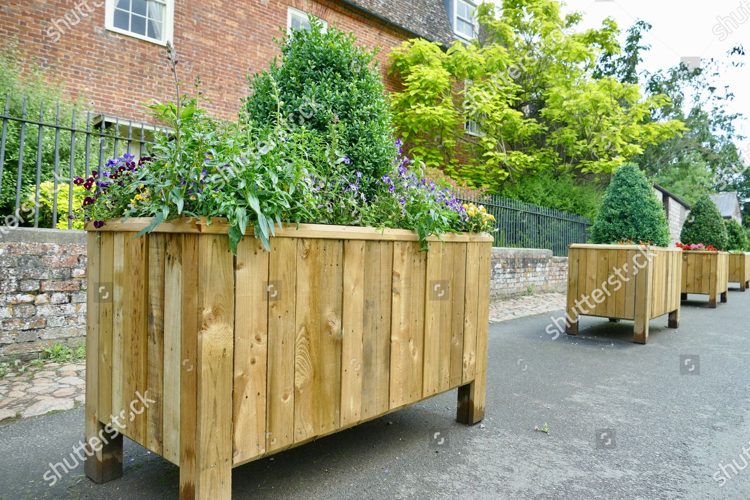 Traffic Calming Planters Put Place Busy Editorial Stock Photo - Stock ...