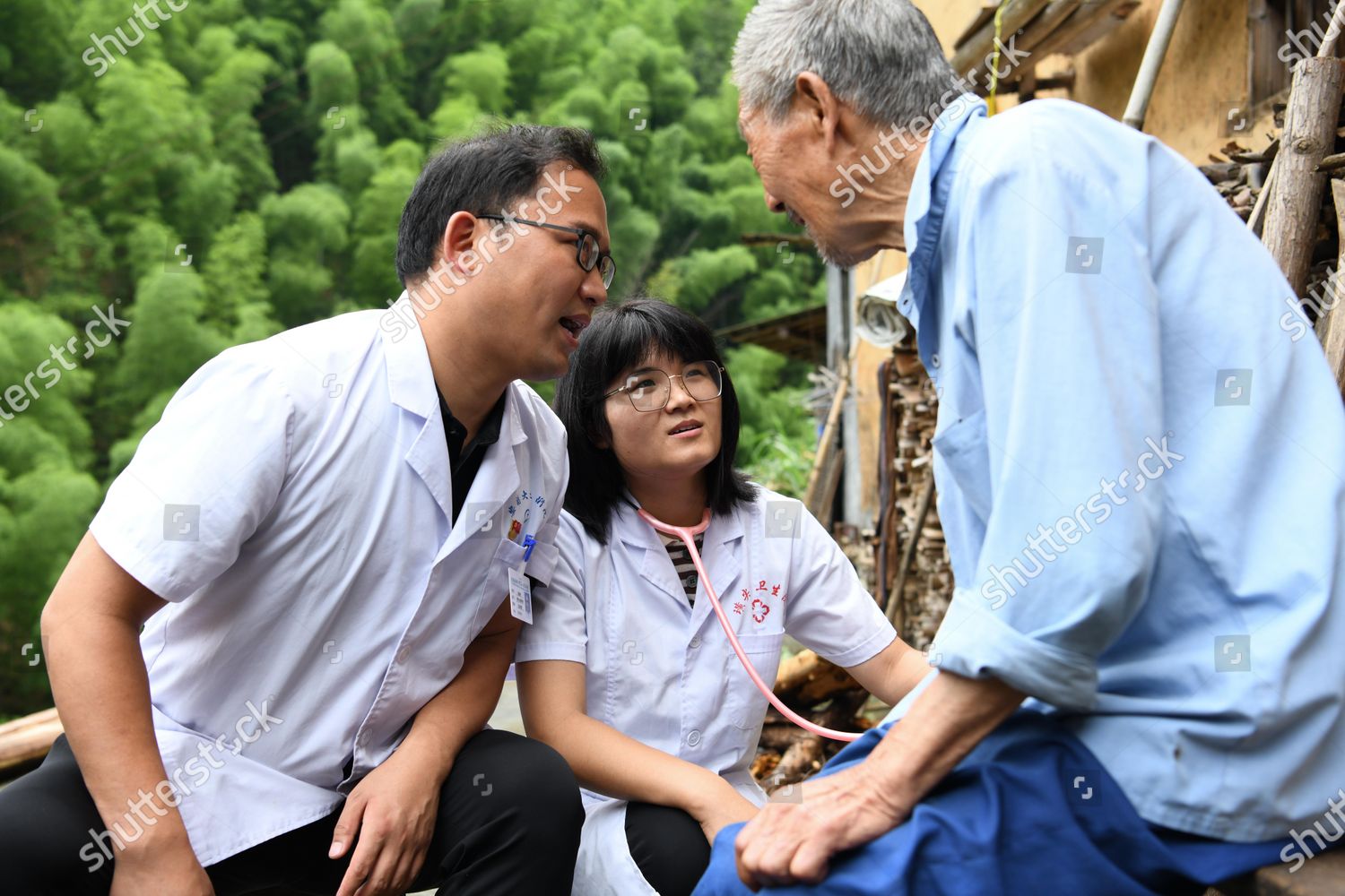Xu Xiaochan C Zhang Jianming Visit Editorial Stock Photo - Stock Image ...