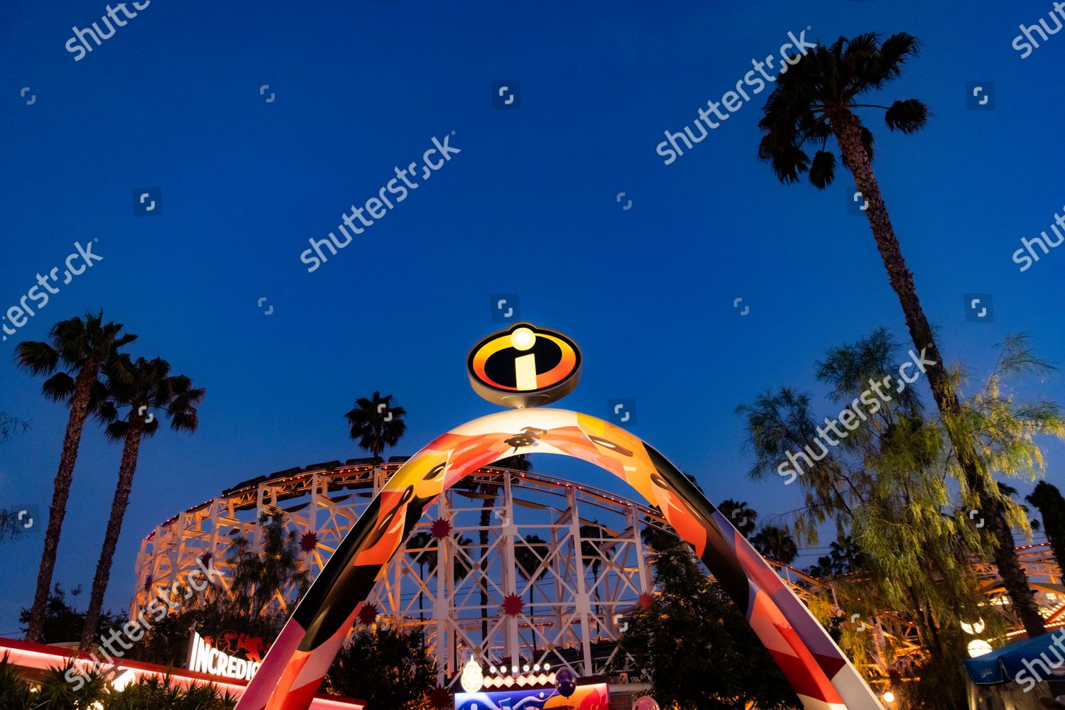 Incredicoaster Roller Coaster Pixar Pier Section Editorial Stock Photo ...