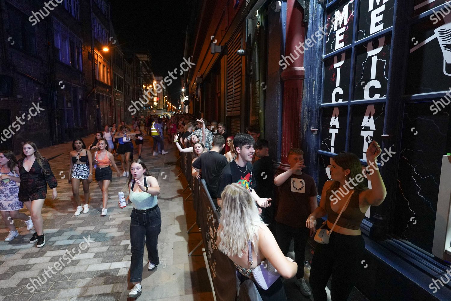 Revellers Queuing Outside Electric Night Club Editorial Stock Photo ...
