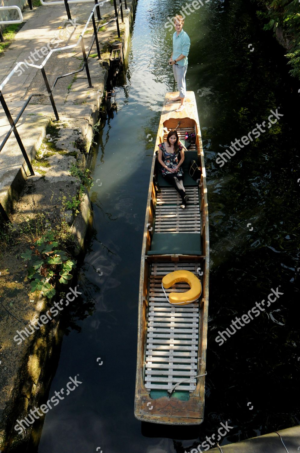 David Carruthers Punting His Girlfriend Emily Editorial Stock Photo ...