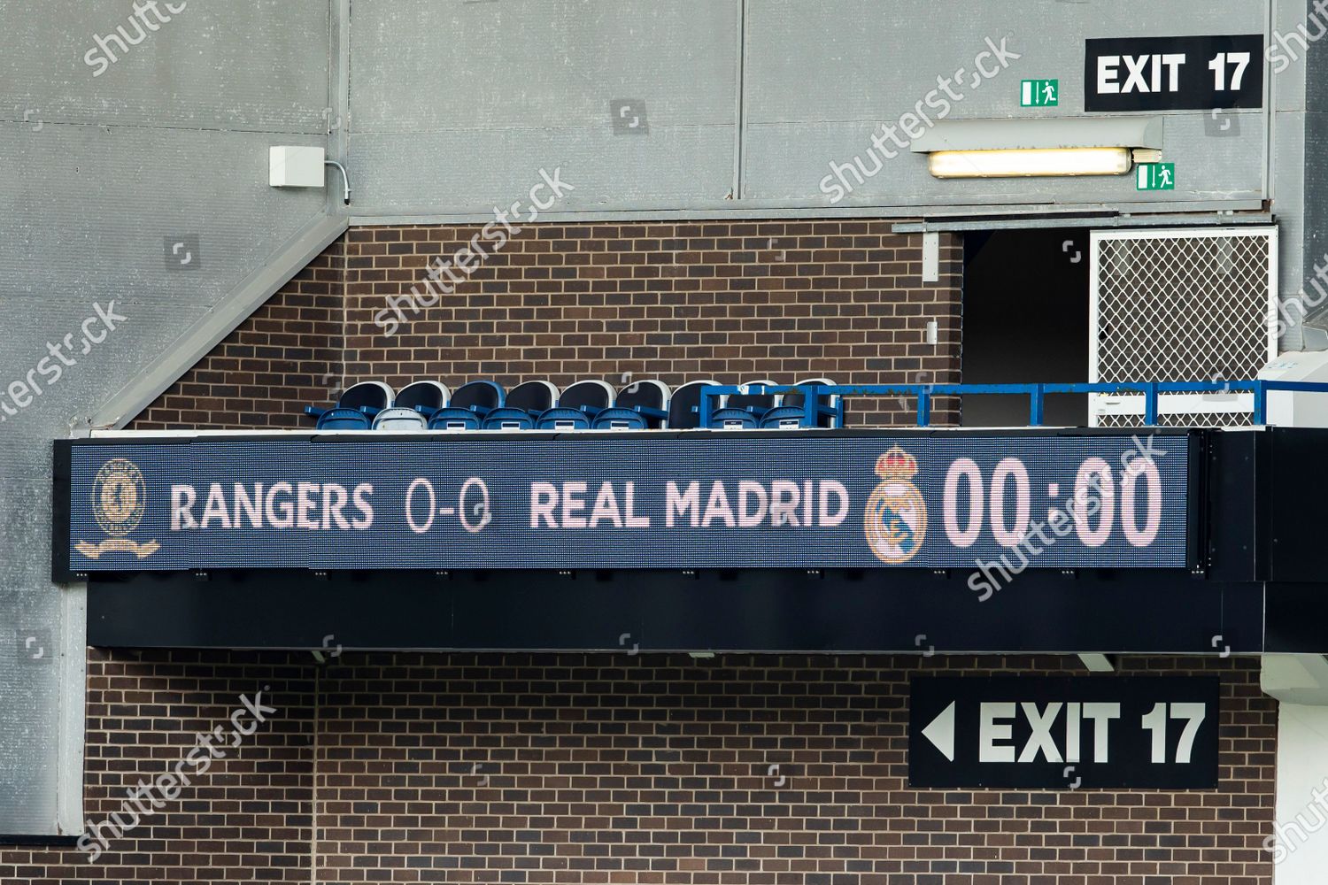 Ibrox Scoreboard Before Kick Off Editorial Stock Photo - Stock Image ...