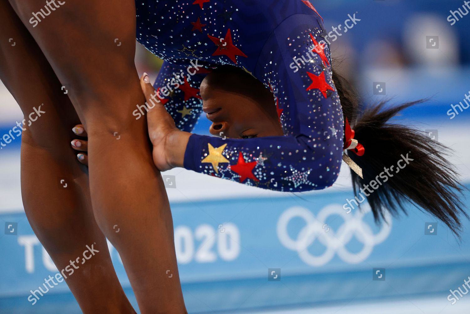Simone Biles Usa Stretches Before Competing Editorial Stock Photo ...