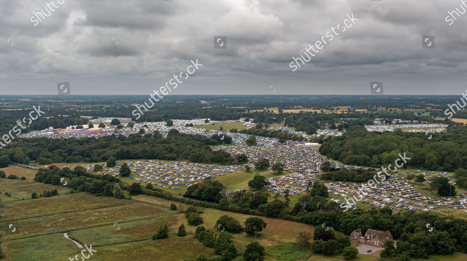Campsites Car Parks Filling Henham Park Editorial Stock Photo - Stock ...