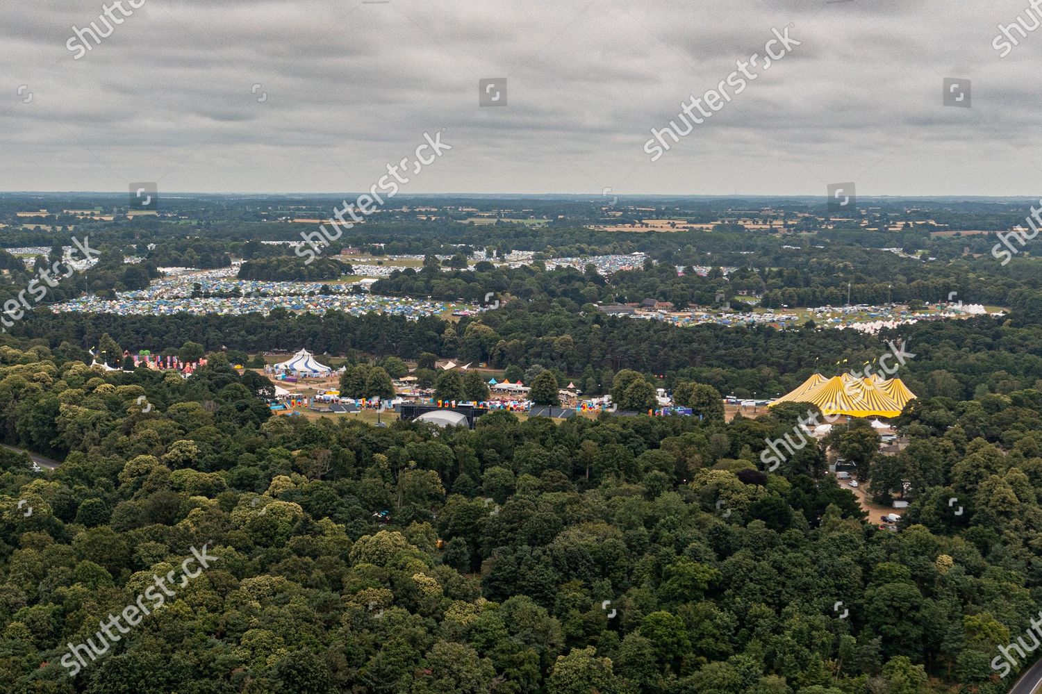 Campsites Car Parks Filling Henham Park Editorial Stock Photo - Stock ...