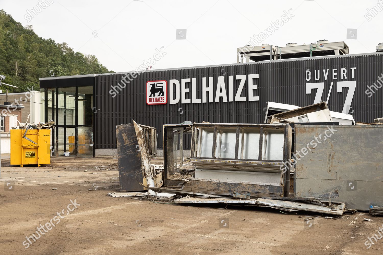 Illustration Shows Destroyed Refrigerators Outside Closed Editorial ...