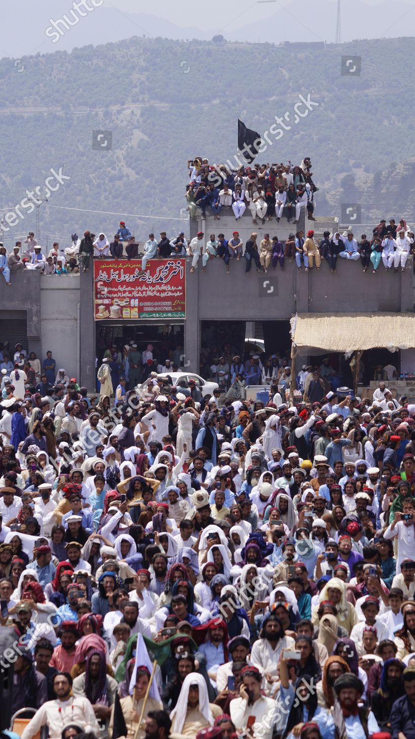 Supporters Pashtun Tahafuz Movement Ptm Attend Editorial Stock Photo ...