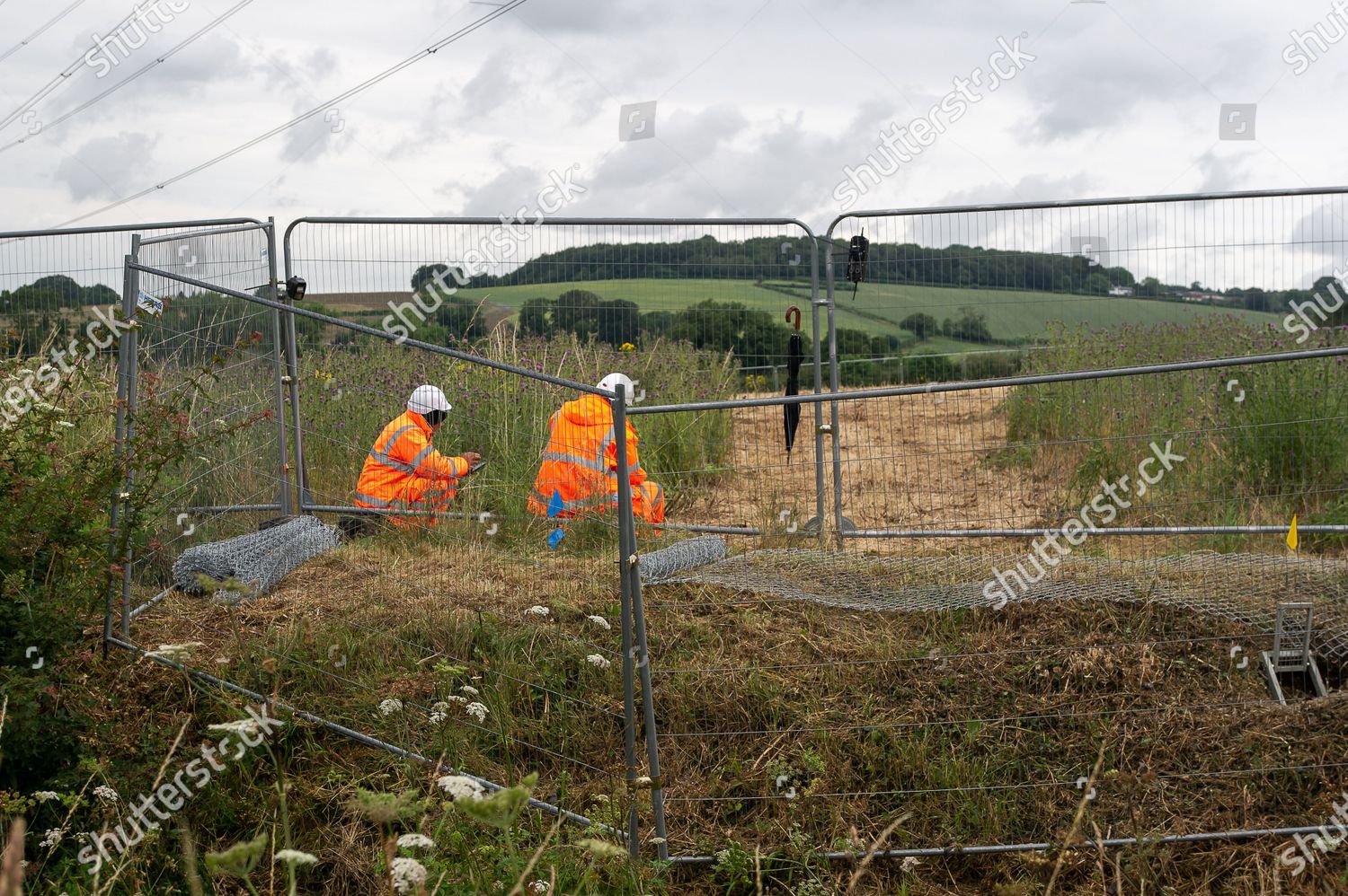 Hs2 Security Guarding One Many Badger Editorial Stock Photo - Stock ...