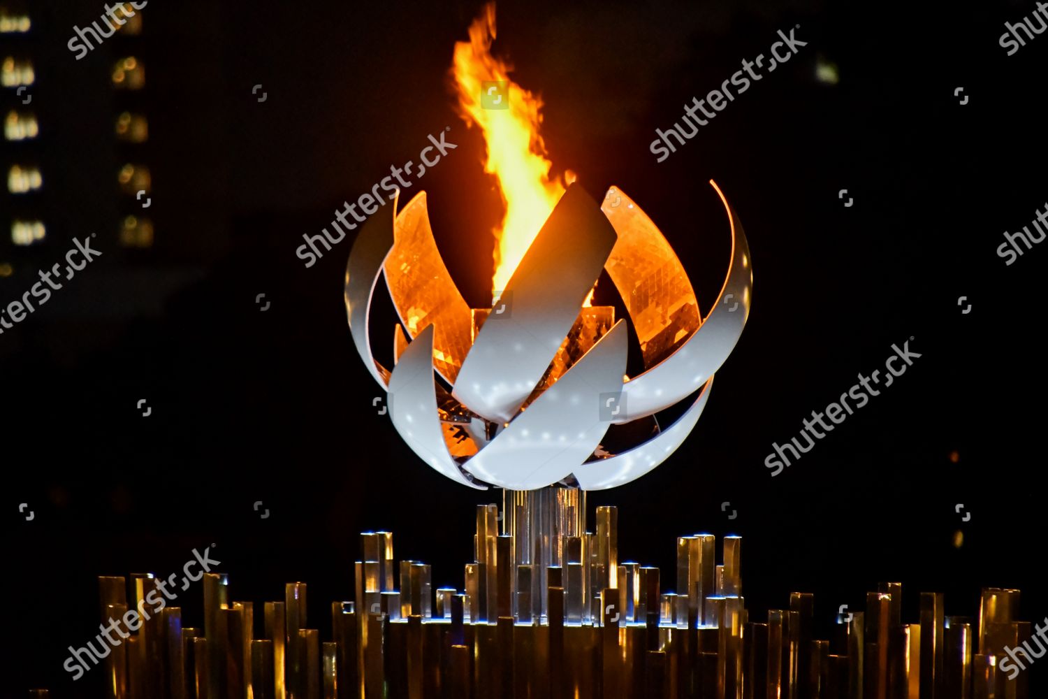 Second Olympic Flame Cauldron On Display Editorial Stock Photo - Stock ...
