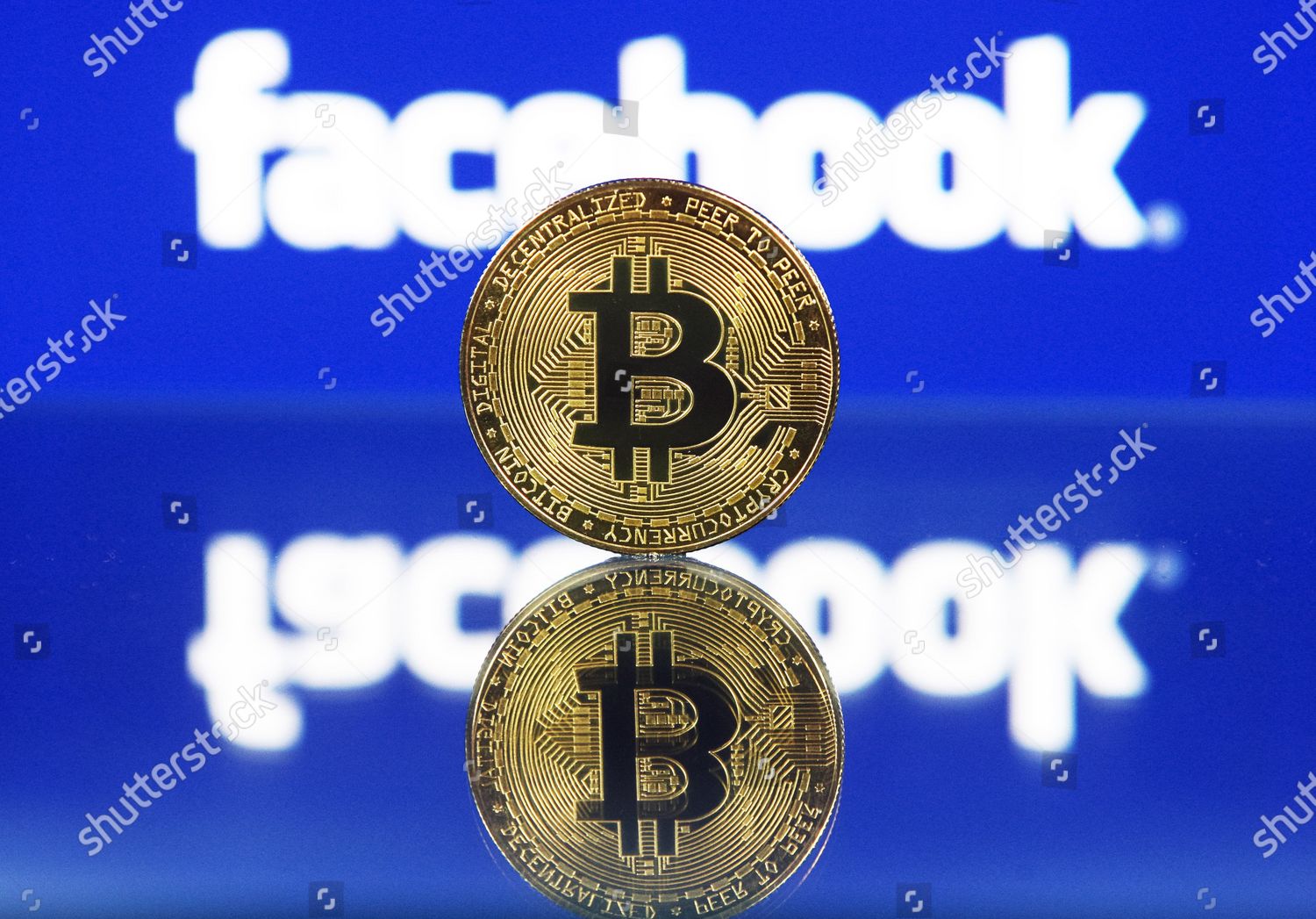 Bitcoin Cryptocurrency Coin Facebook Logo Pictured Editorial Stock ...
