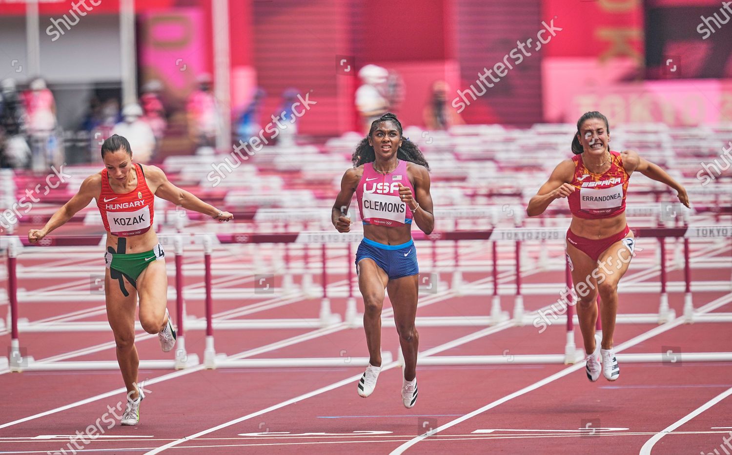 Christina Clemons Usa During 100 Meter Editorial Stock Photo - Stock ...