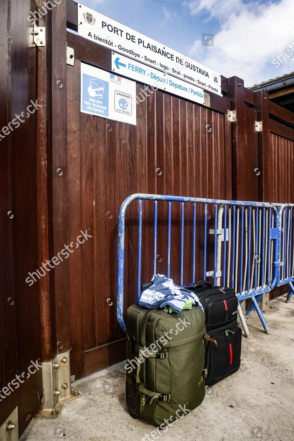 Sign Posted Port De Gustavia Informs Editorial Stock Photo - Stock ...