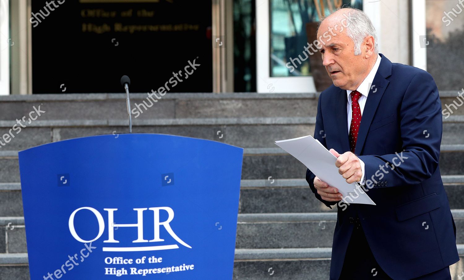 REPRESENTATIVE BOSNIA HERZEGOVINA VALENTIN INZKO DURING Editorial Stock ...