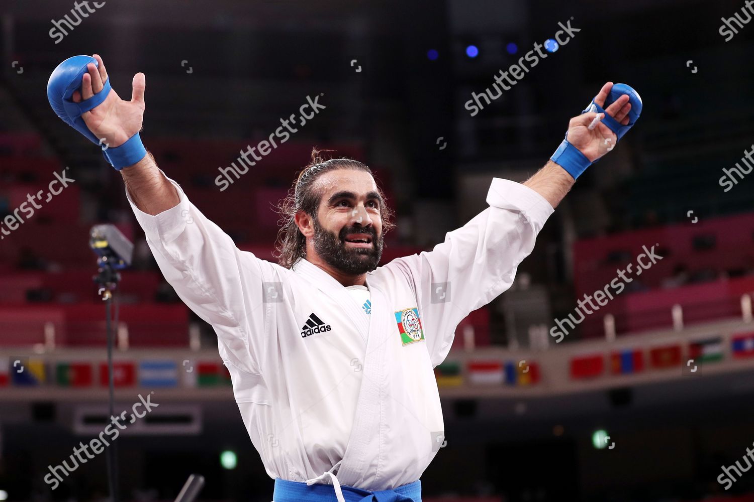 Rafael Aghayev Azerbaijan Celebrates After Defeating Editorial Stock ...