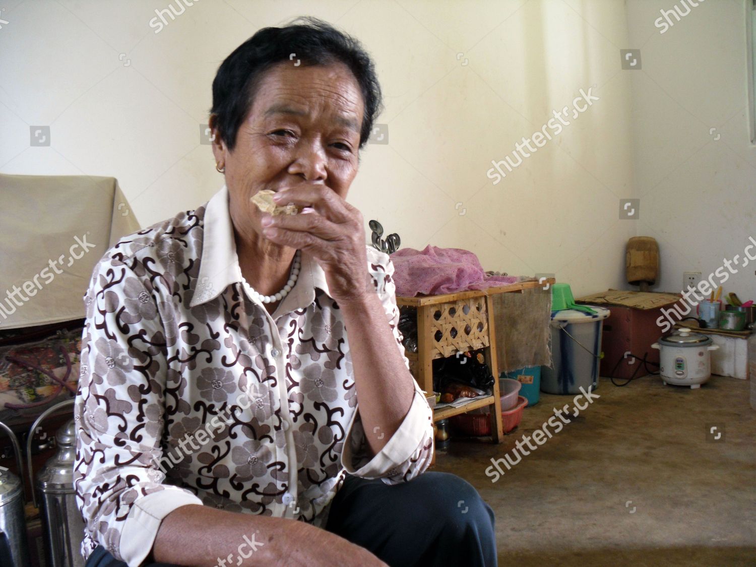 63yearold Pu Musi Eating Stone Editorial Stock Photo - Stock Image ...