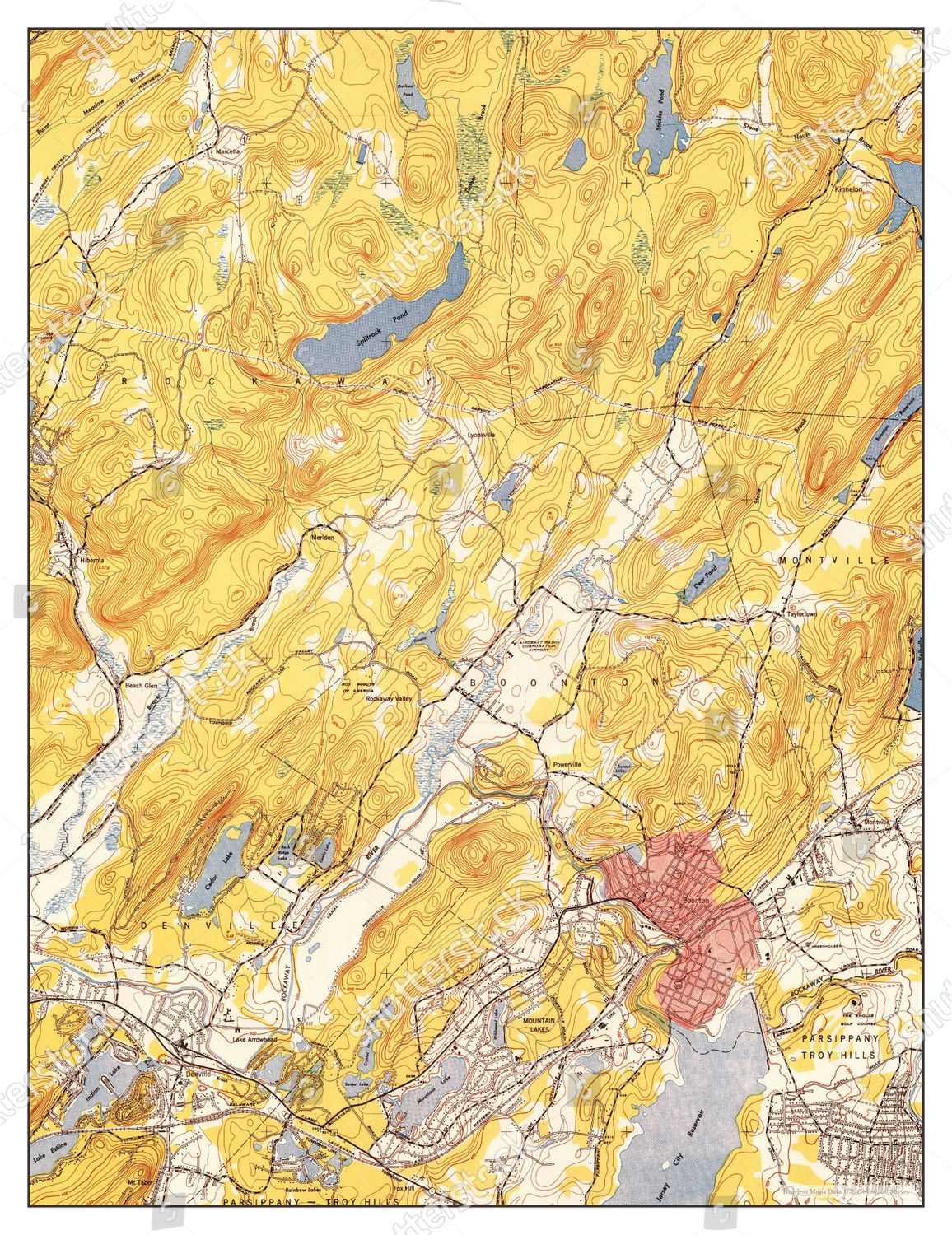 Usa Timeless Maps Boonton New Jersey Editorial Stock Photo - Stock ...