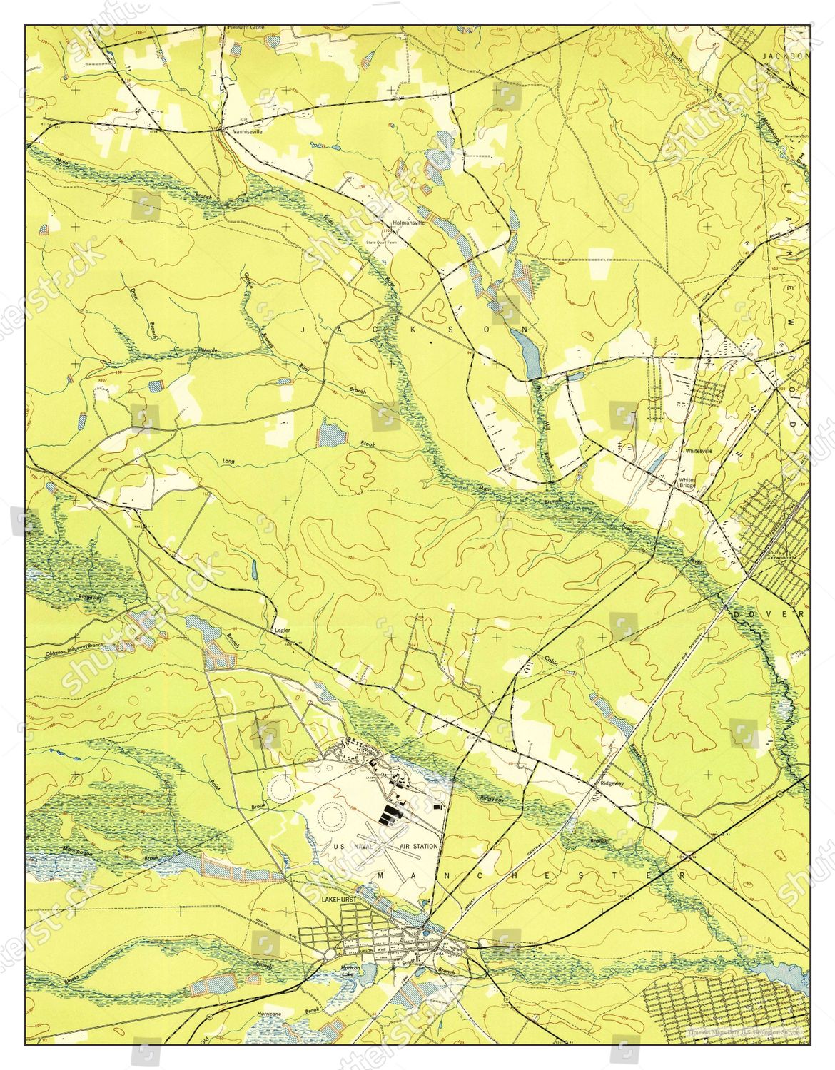 Usa Timeless Maps Lakehurst New Jersey Editorial Stock Photo - Stock ...