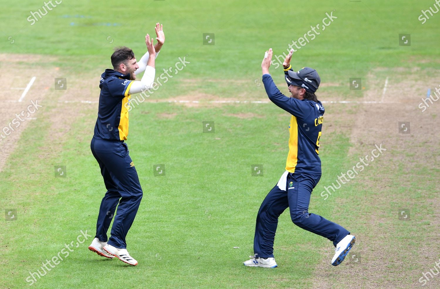 Steven Reingold Glamorgan Celebrates Wicket Gary Editorial Stock Photo ...