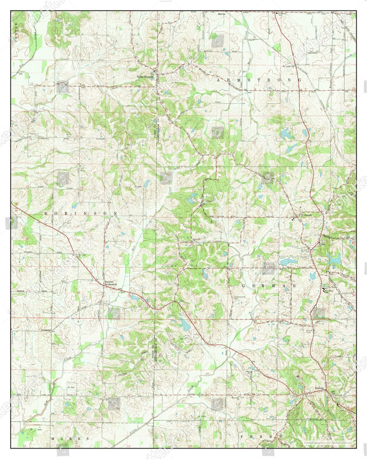 Usa Timeless Maps Kasson Indiana Map Editorial Stock Photo - Stock ...