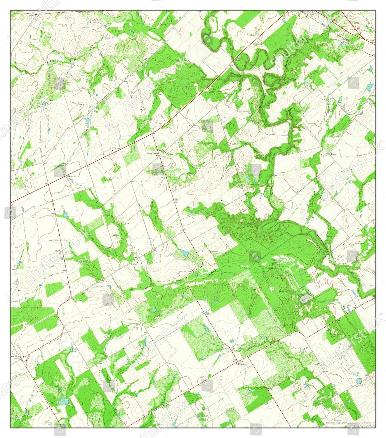 Usa Timeless Maps Dewees Texas Map Editorial Stock Photo - Stock Image ...