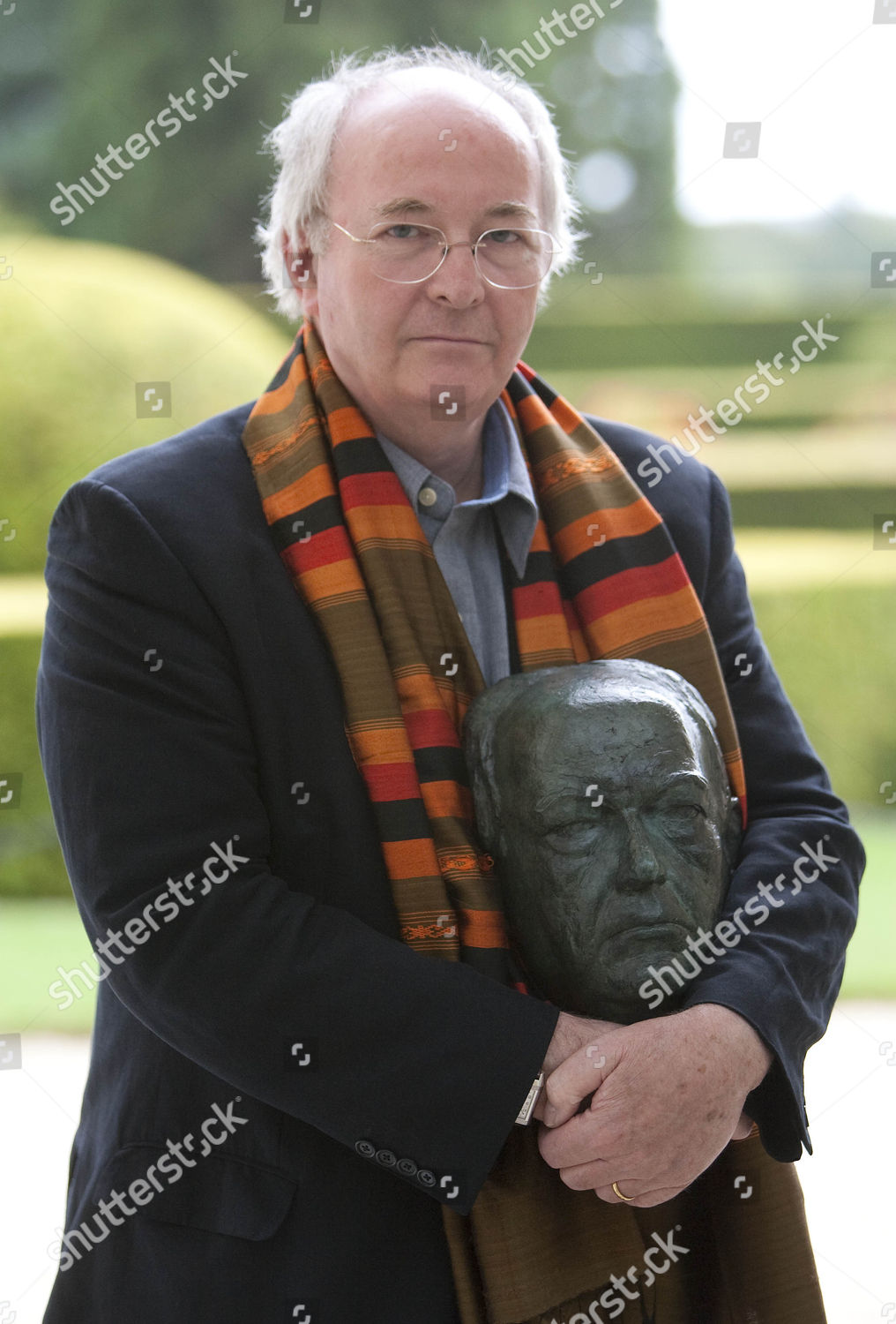 Philip Pullman Holding Bust Himself Editorial Stock Photo - Stock Image ...