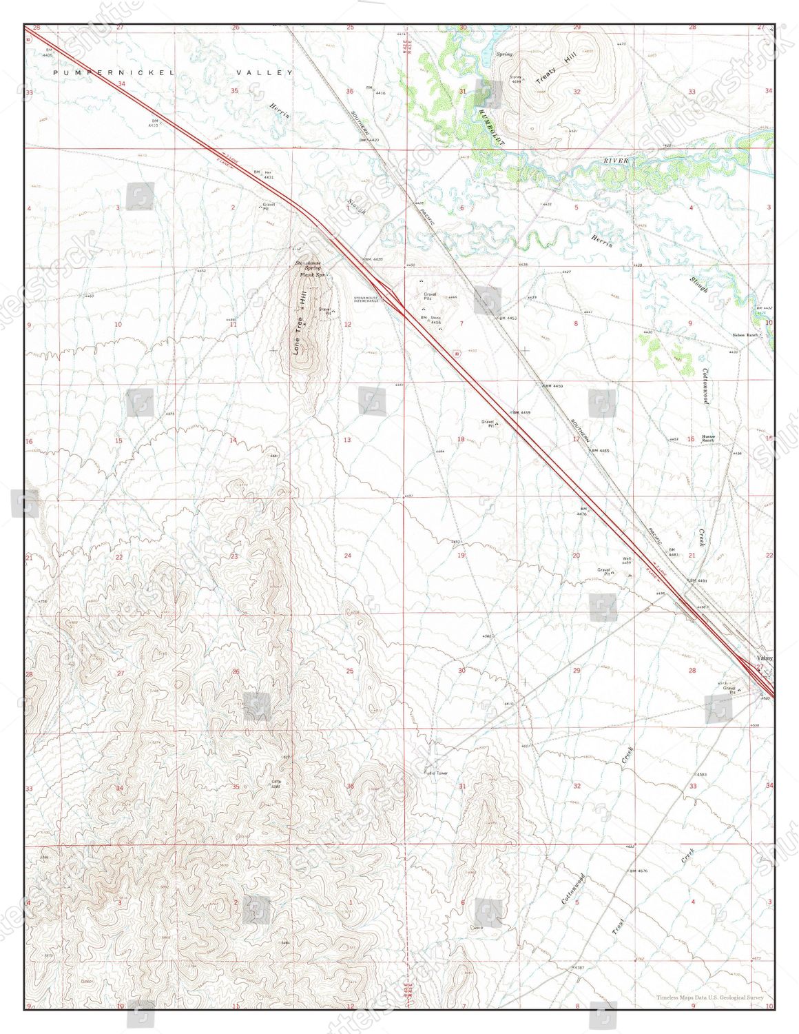 Usa Timeless Maps Valmy Nevada Map Editorial Stock Photo - Stock Image ...