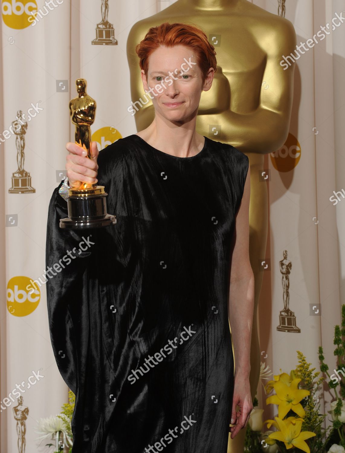 Actress Tilda Swinton Poses Her Oscar Editorial Stock Photo - Stock ...