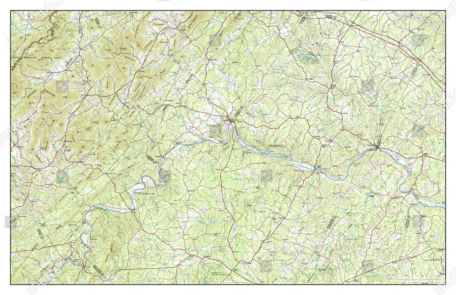 Usa Timeless Maps Dillwyn Virginia Map Editorial Stock Photo - Stock ...