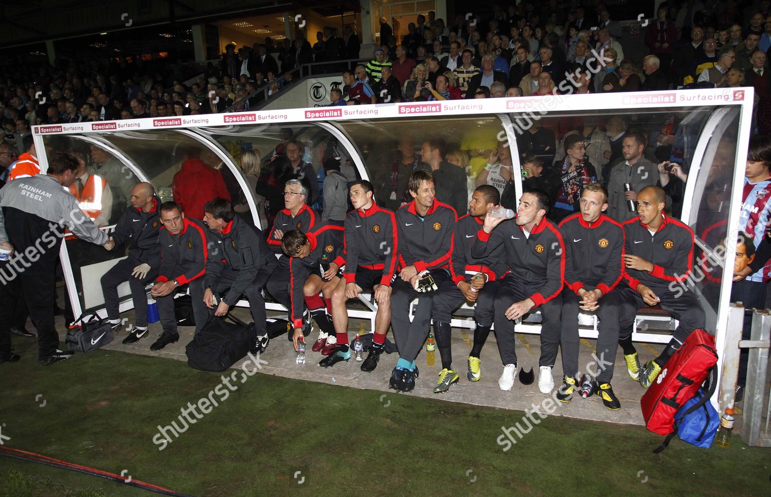 Manchester United Team Bench Including Bebe Editorial Stock Photo ...