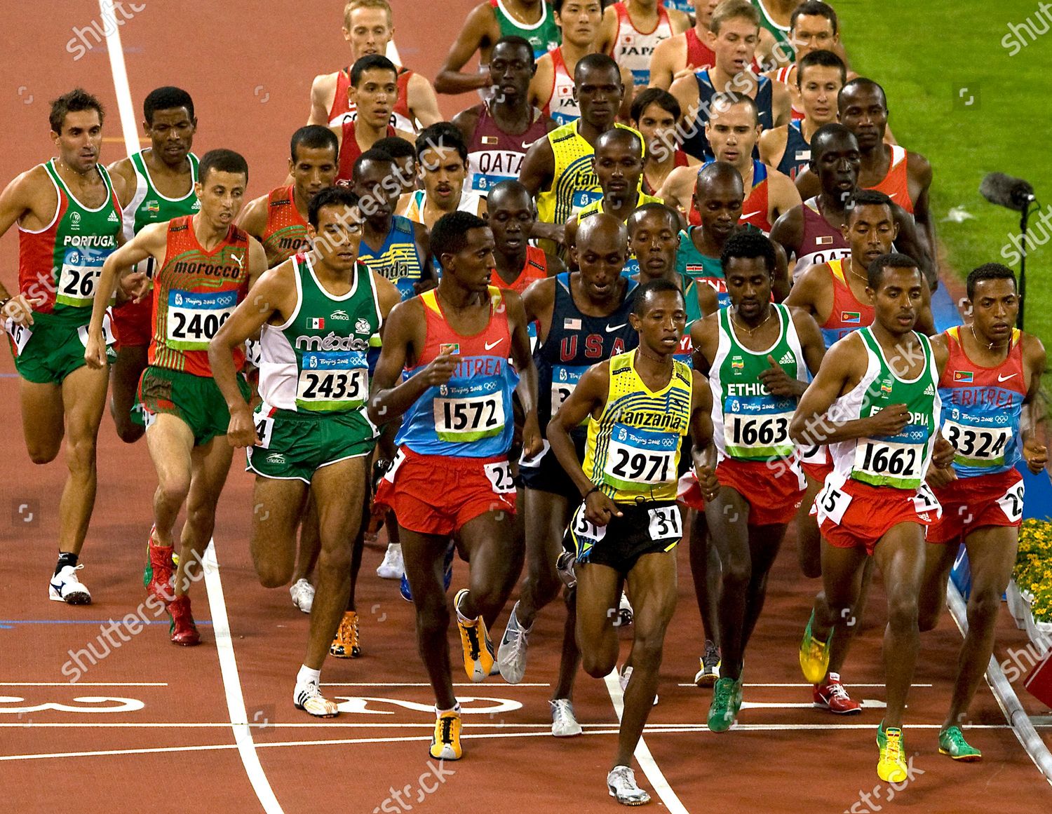 Runners Begin Their First Lap Olympic Editorial Stock Photo - Stock ...