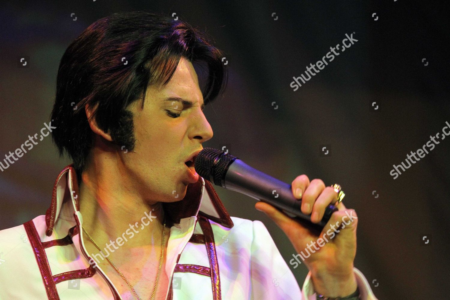 Elvis Impersonator Carl Memphis Performing Singing Editorial Stock ...
