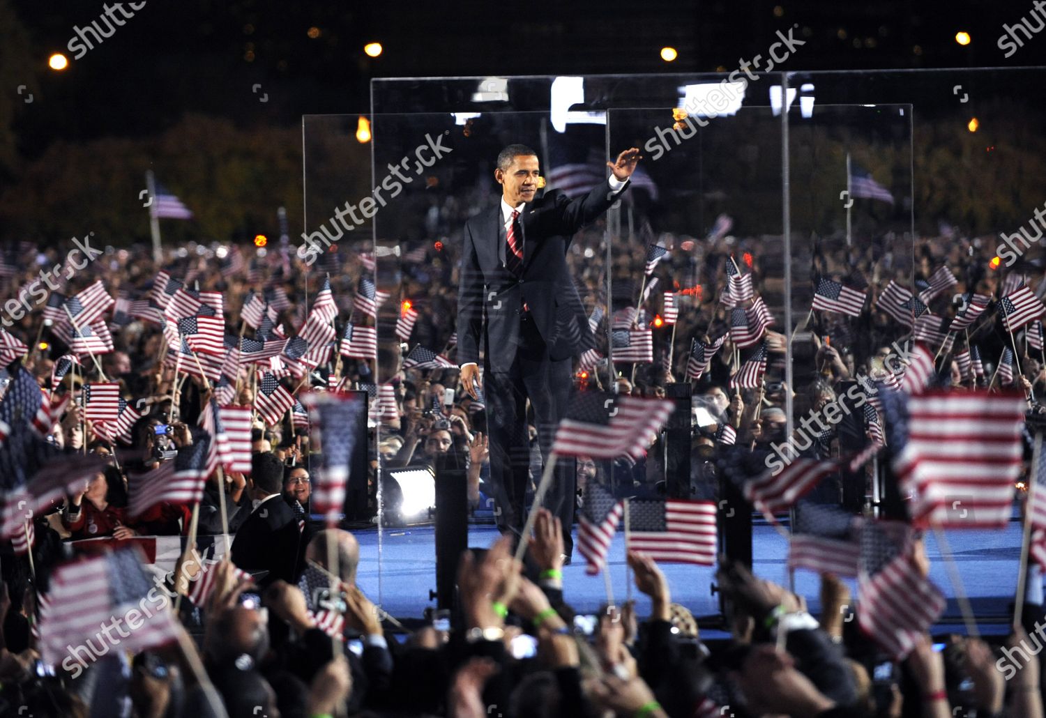 Presidentelect Barack Obama Greets Massive Crowd Editorial Stock Photo ...