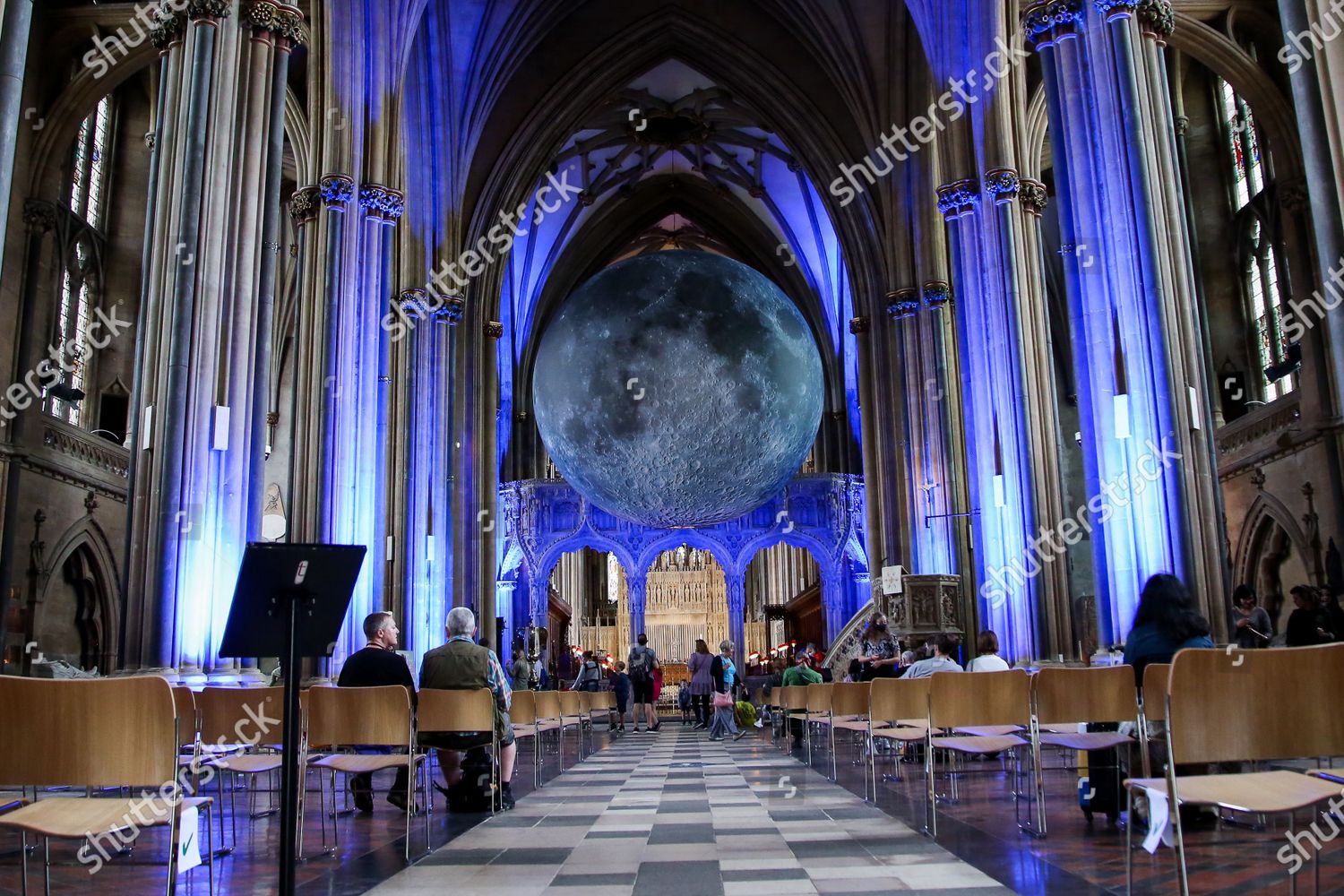 Luke Jerams Moon Installation Bristol Cathedral Editorial Stock Photo ...