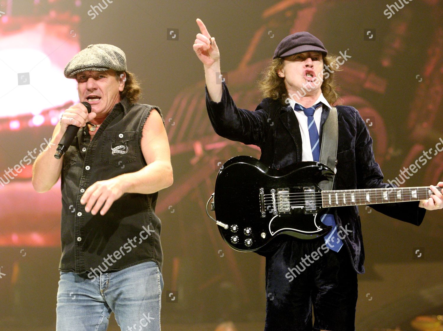 Brian Johnson Angus Young Editorial Stock Photo - Stock Image ...