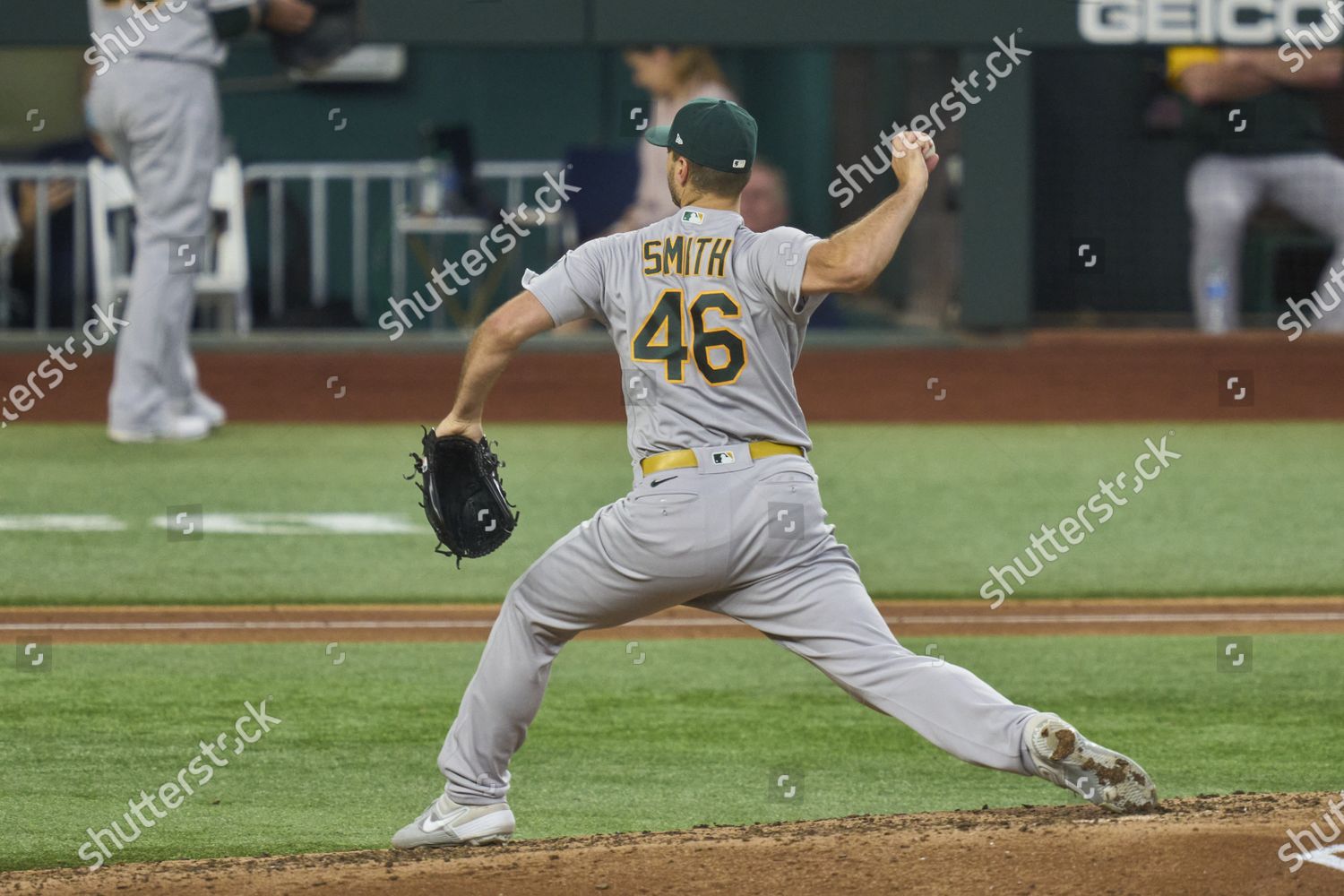 Oakland Pitcher Burch Smith 46 Throws Editorial Stock Photo - Stock ...