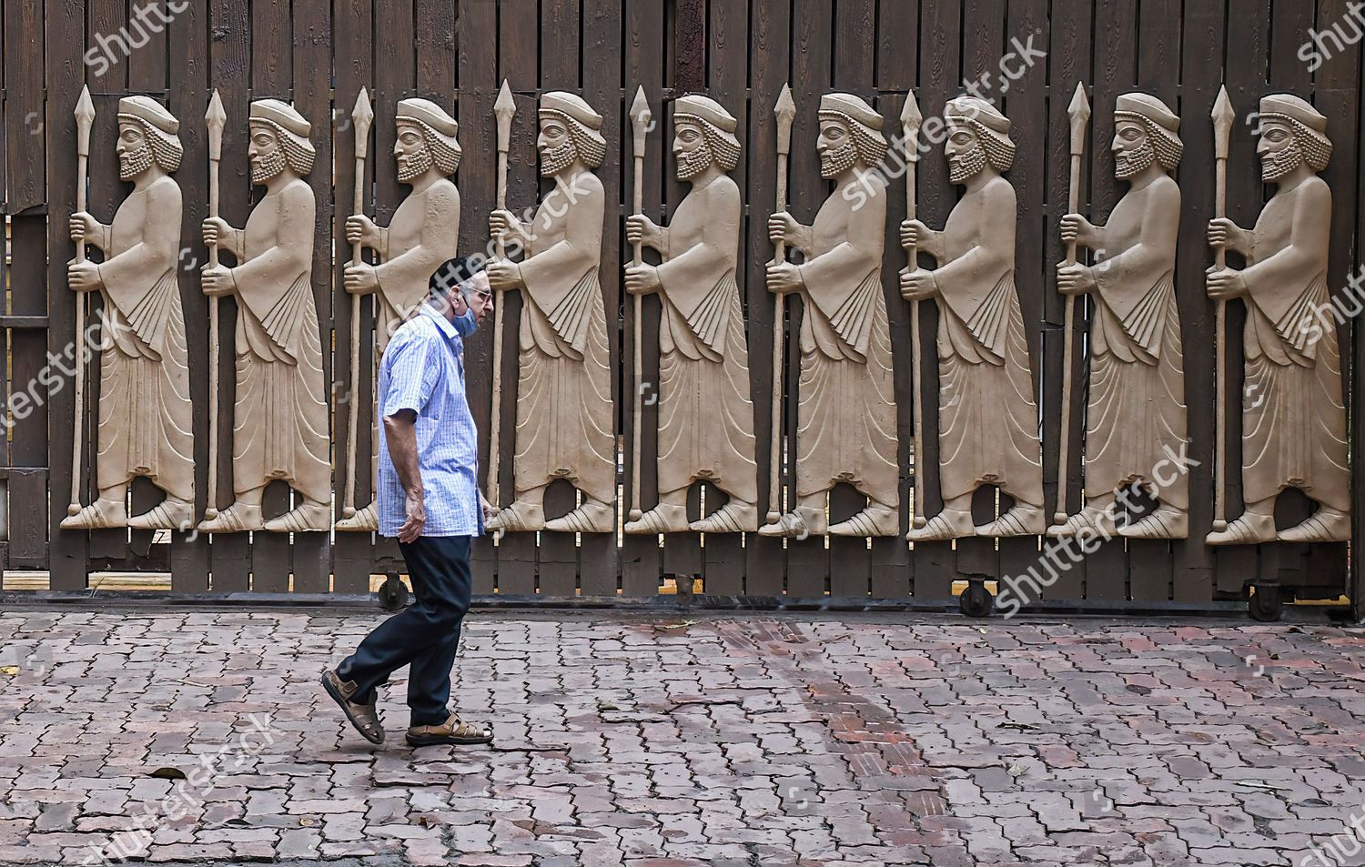 Parsi Man Walks Past Fire Temple Editorial Stock Photo - Stock Image ...