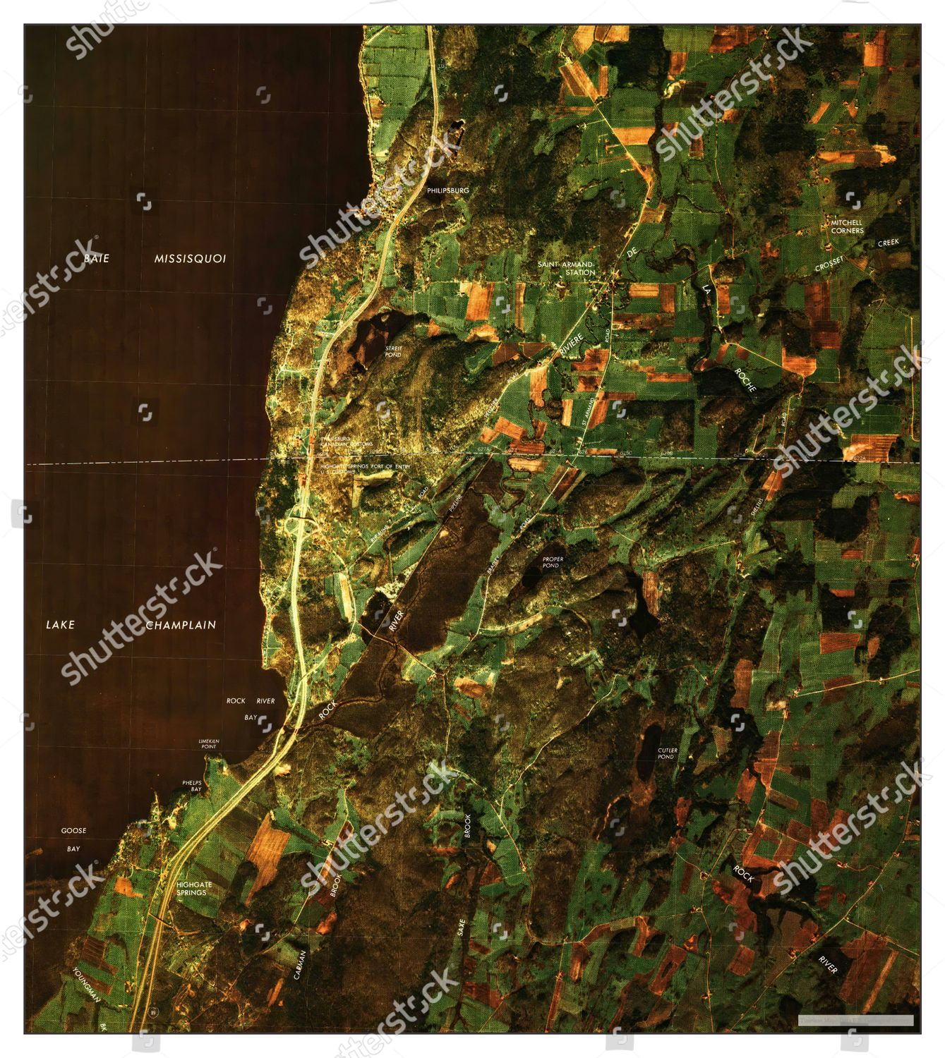Usa Timeless Maps Highgate Springs Port Editorial Stock Photo - Stock ...