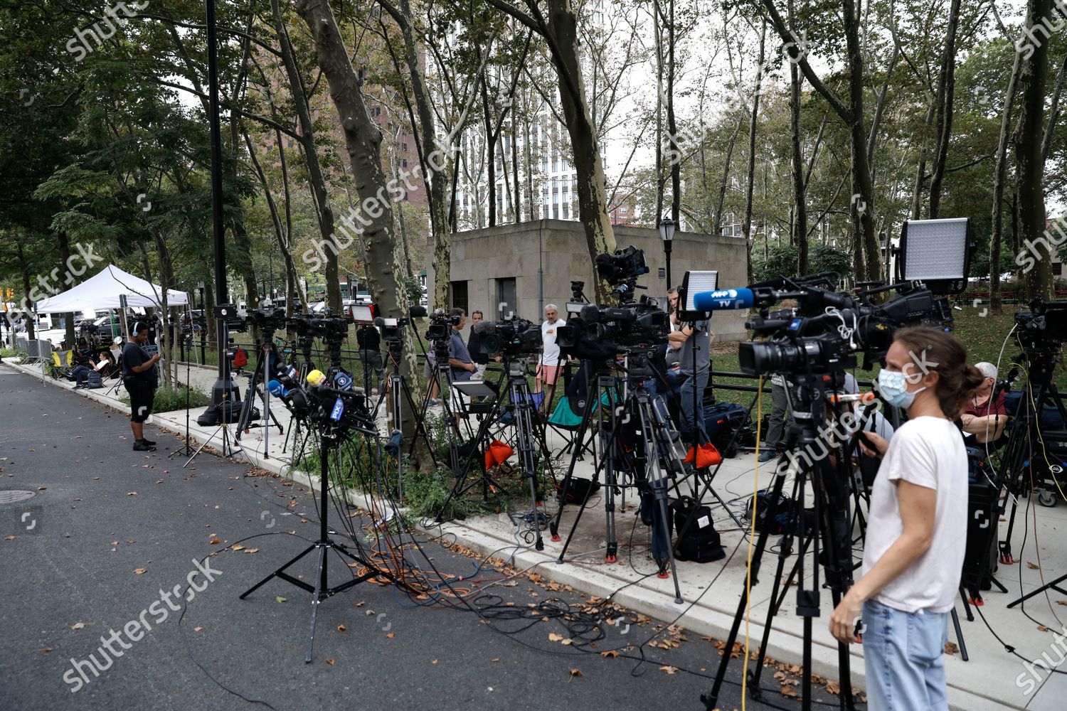 Media Staked Out Outside Us Federal Editorial Stock Photo - Stock Image ...