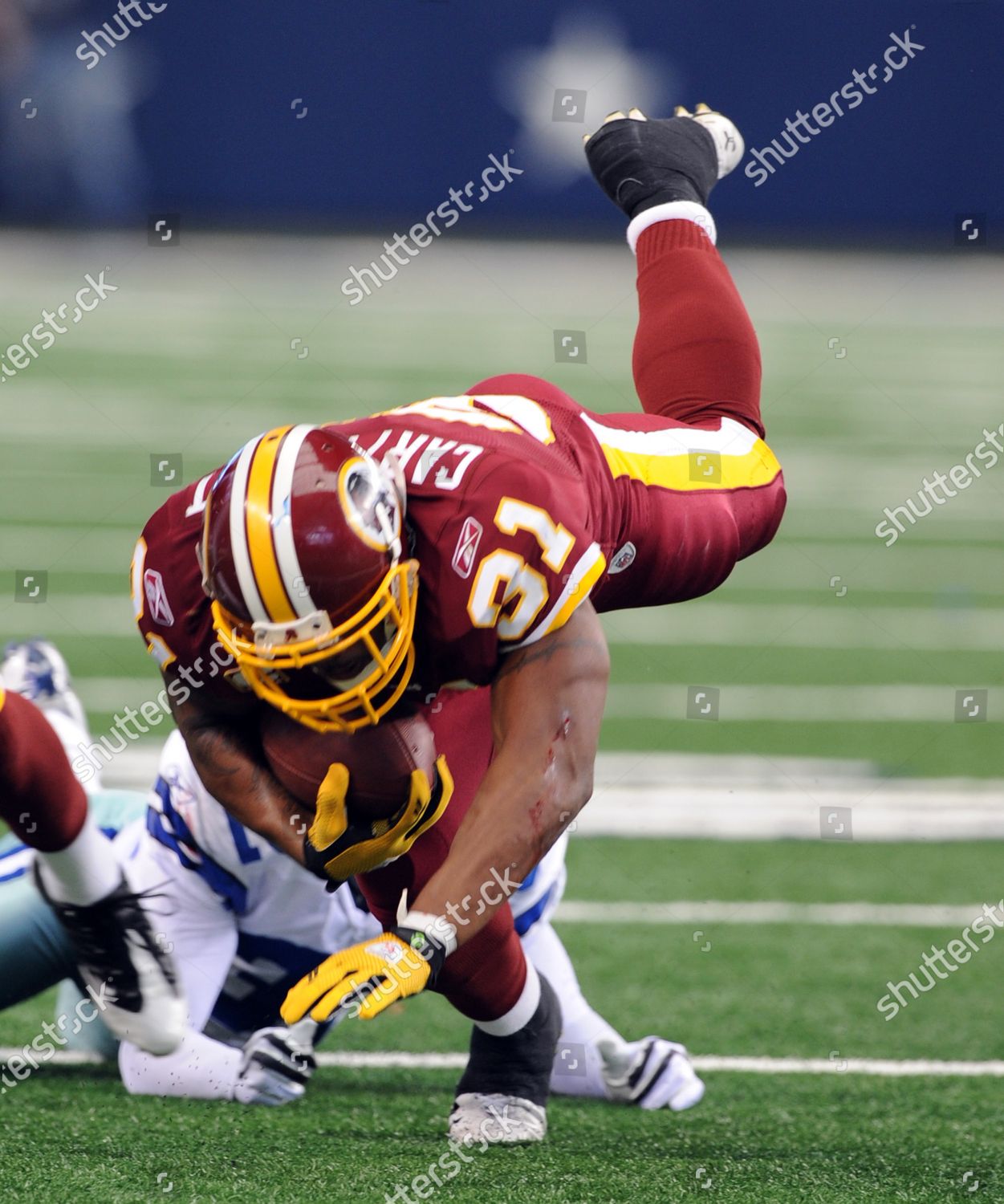 Washington Redskins Rock Cartwright Scrambles During Editorial Stock ...