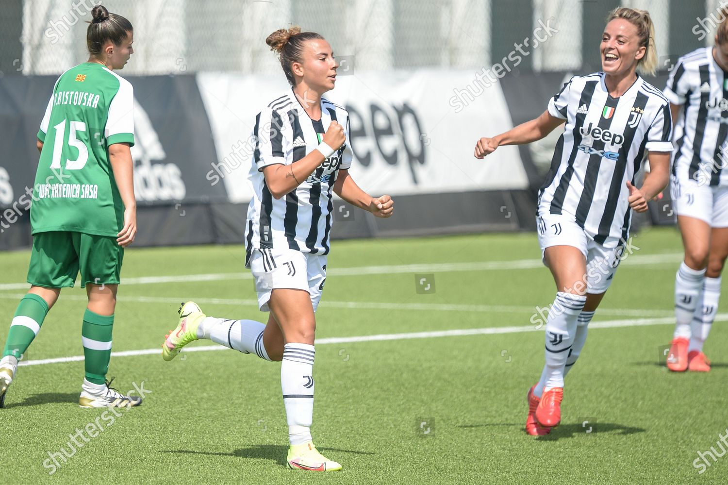 Arianna Caruso Martina Rosucci Celebrates During Editorial Stock Photo ...