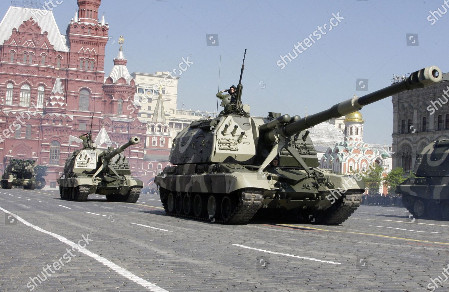 Russian Army Mobile Artillery Units Drive Editorial Stock Photo - Stock ...