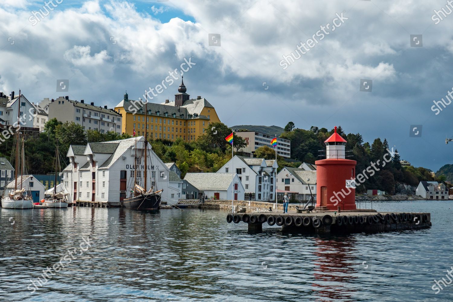 Historic Picturesque Molja Lighthouse Entrance Harbour Editorial Stock ...