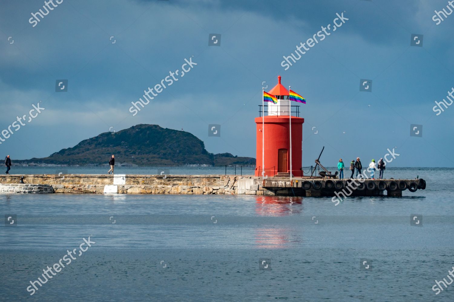 Historic Picturesque Molja Lighthouse Entrance Harbour Editorial Stock ...