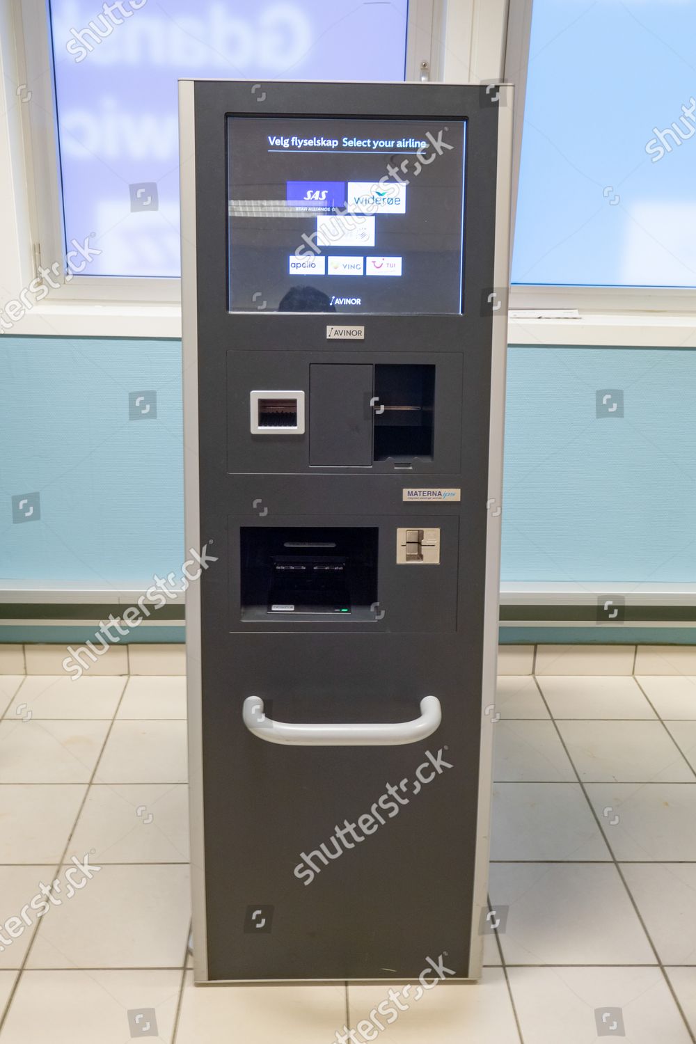 Self Checkin Kiosk Inside Thedepartures Hall Editorial Stock Photo ...