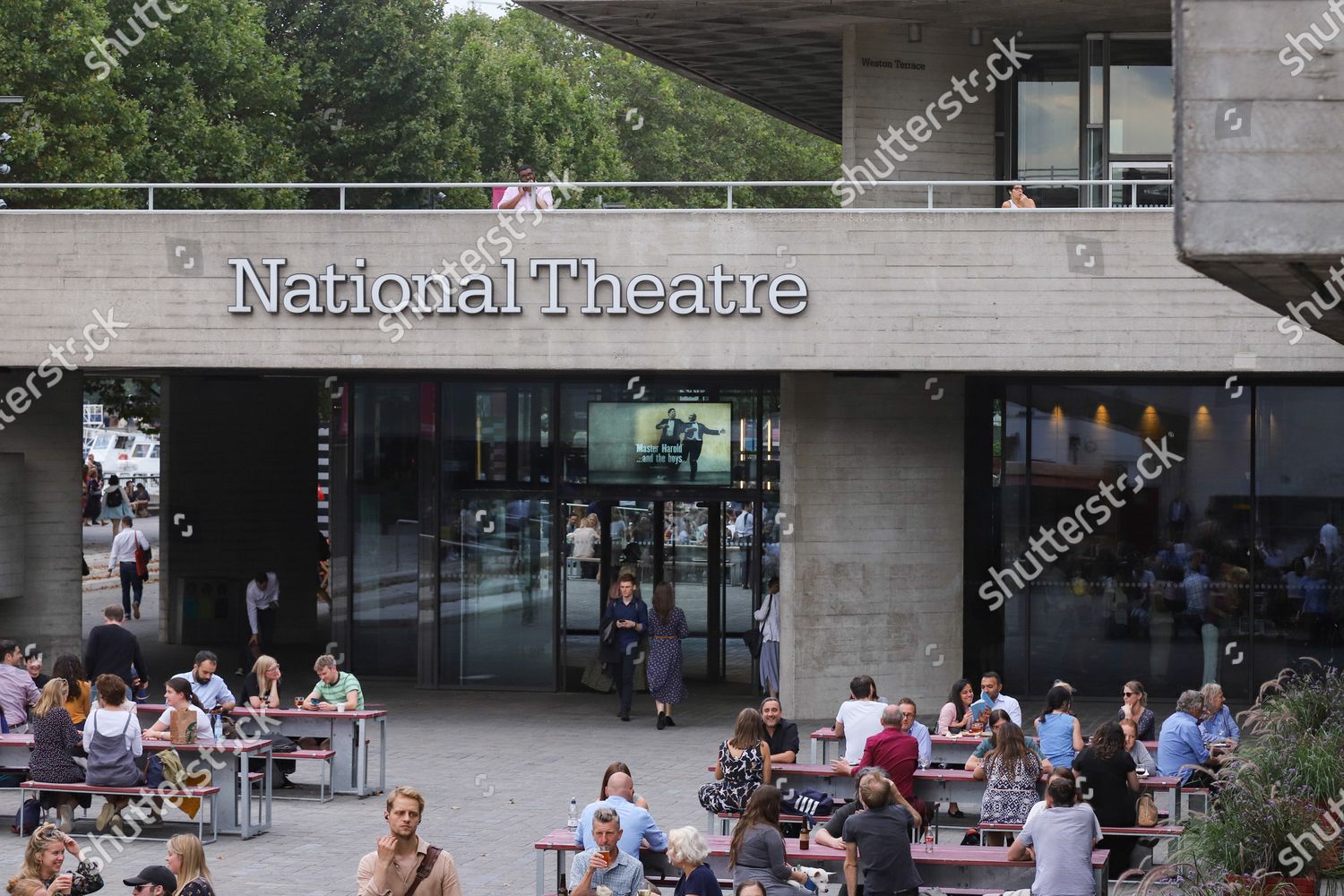 National Theatre Building Entrance Logo Inscription Editorial Stock ...