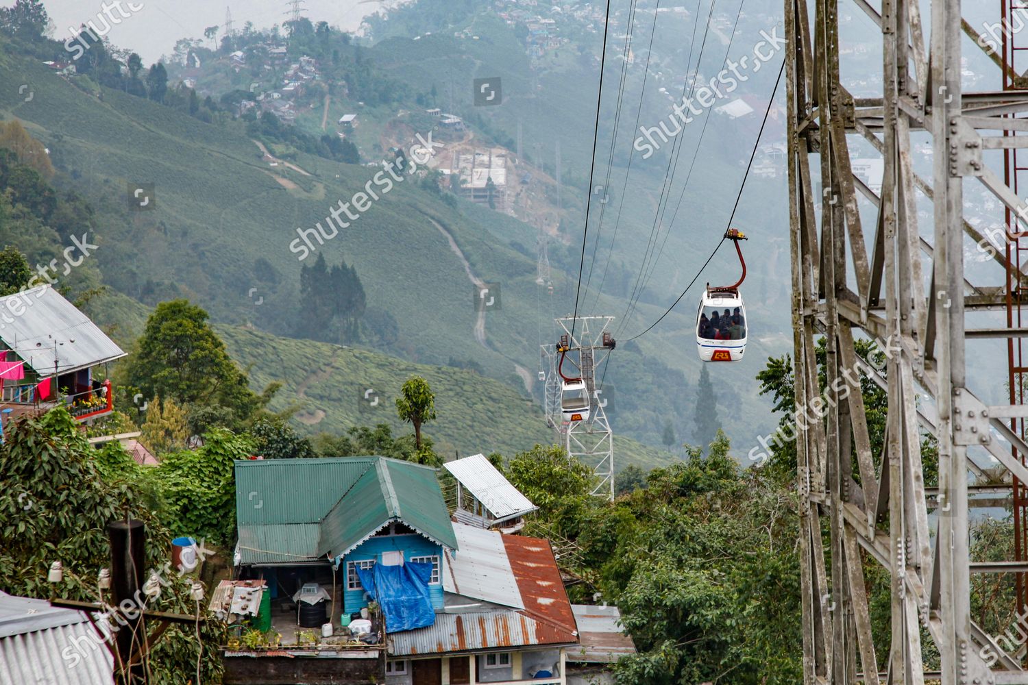 Darjeeling Ropeway Cable Car Connecting Darjeeling Editorial Stock ...