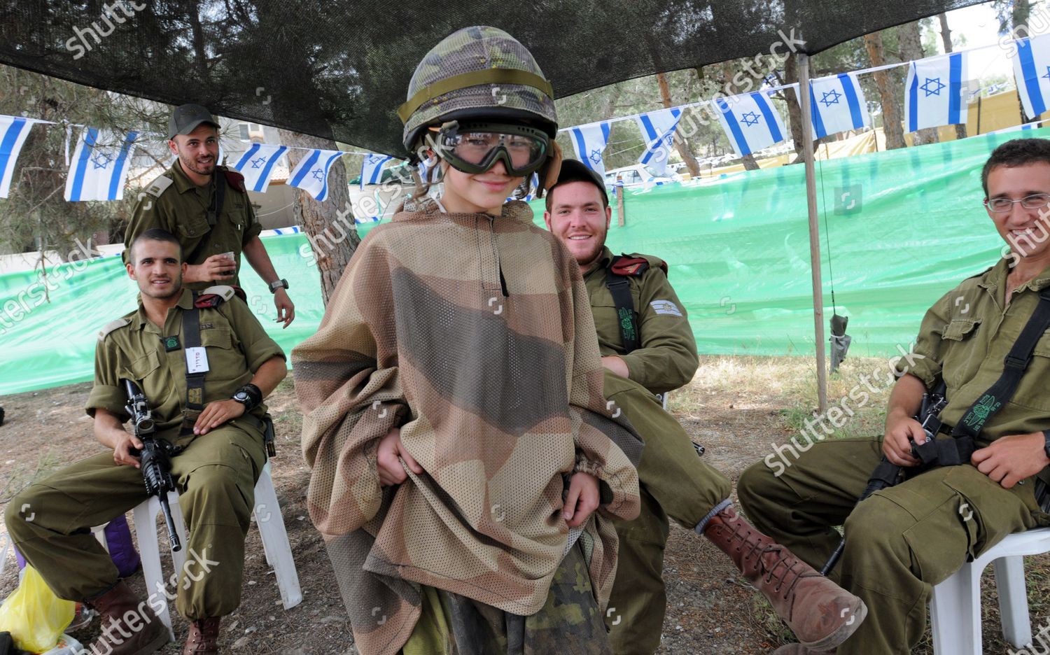 Israeli Soldiers Laugh Boy Dressed Army Editorial Stock Photo - Stock ...