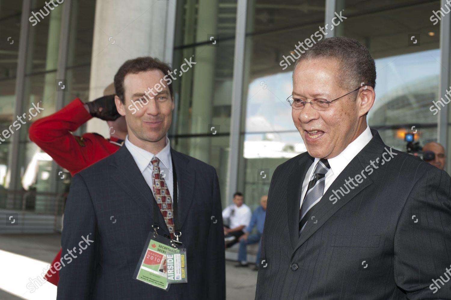 Bruce Golding President Jamaica Right Arrives Editorial Stock Photo ...