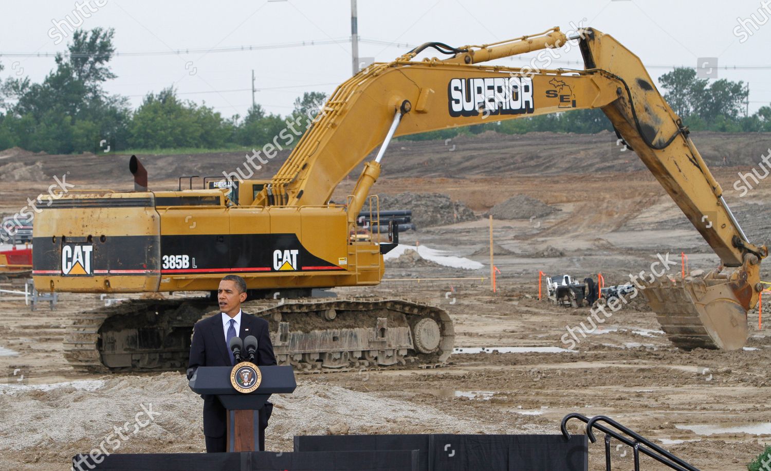 Large Backhoe Behind Him U S Editorial Stock Photo - Stock Image ...